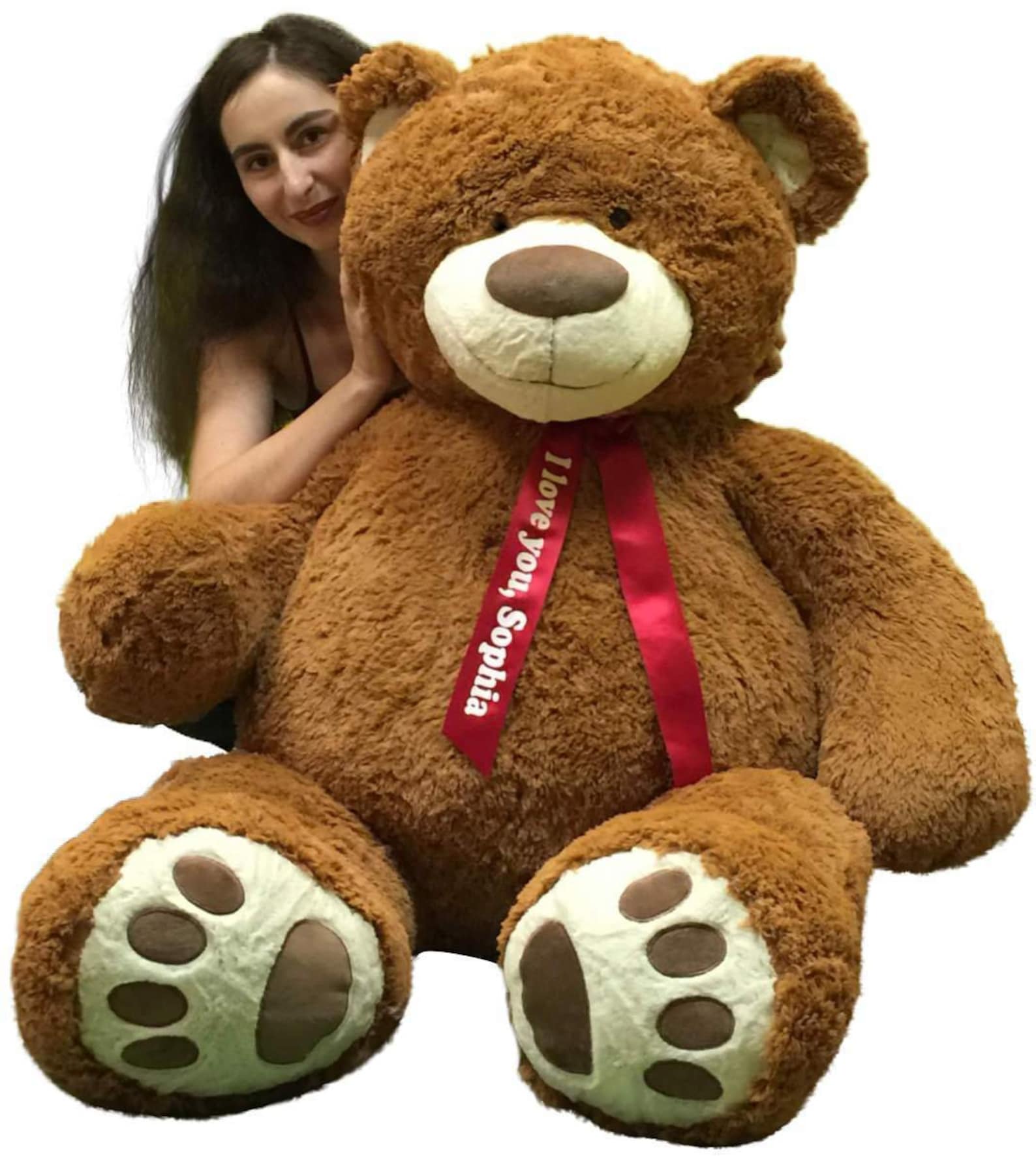 Personalized 5 Foot Very Big Smiling Teddy Bear Five Feet Tall Cookie ...