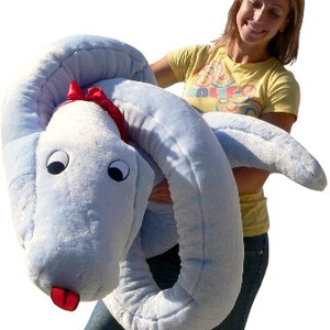 American Made Giant Stuffed Snake 18 Feet Long Big Plush Light Blue ...