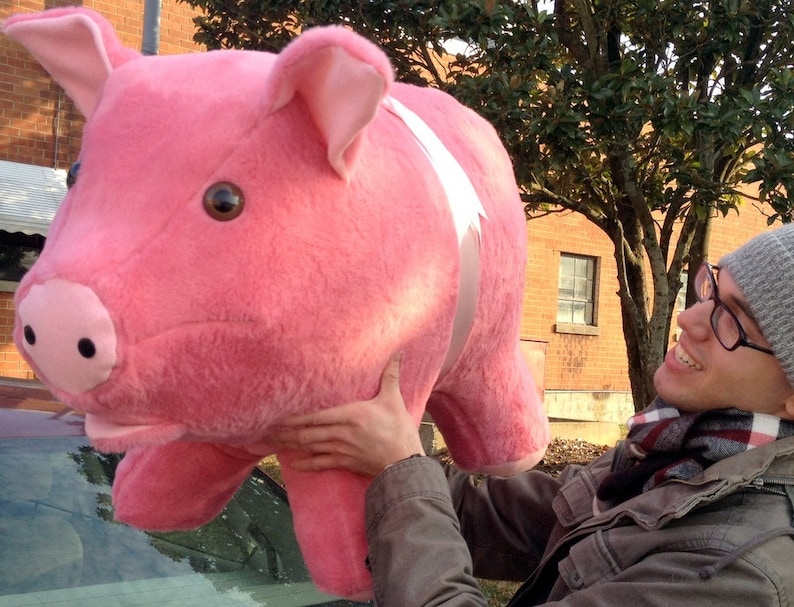 Giant Stuffed Pink Pig 32 Inches Soft Made in Theusa America - Etsy