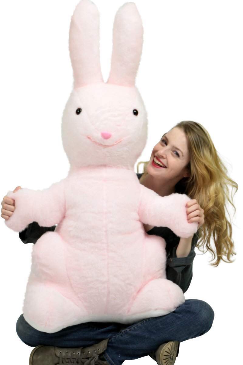 American Made Giant Stuffed Bunny Pink Soft 42 Inch Big Plush | Etsy