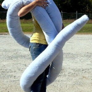 American Made Giant Stuffed Snake 18 Feet Long Big Plush Light Blue ...