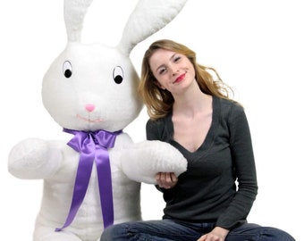 American Made Giant Stuffed Bunny 60 Inch Soft Big Plush 5 | Etsy