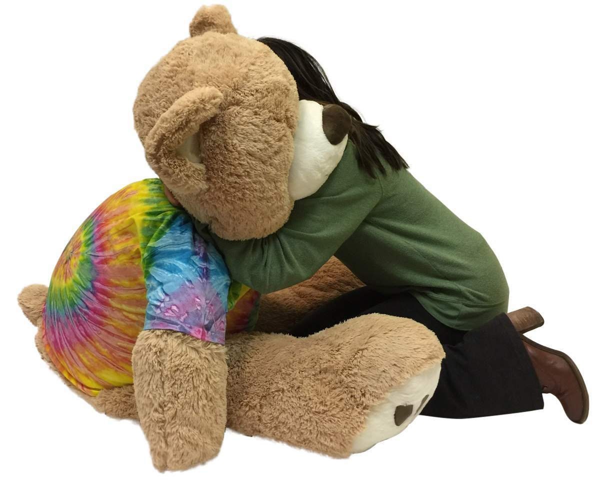Big Plush Giant Teddy Bear 5 Feet Tall Wears Removable Tie Dye | Etsy