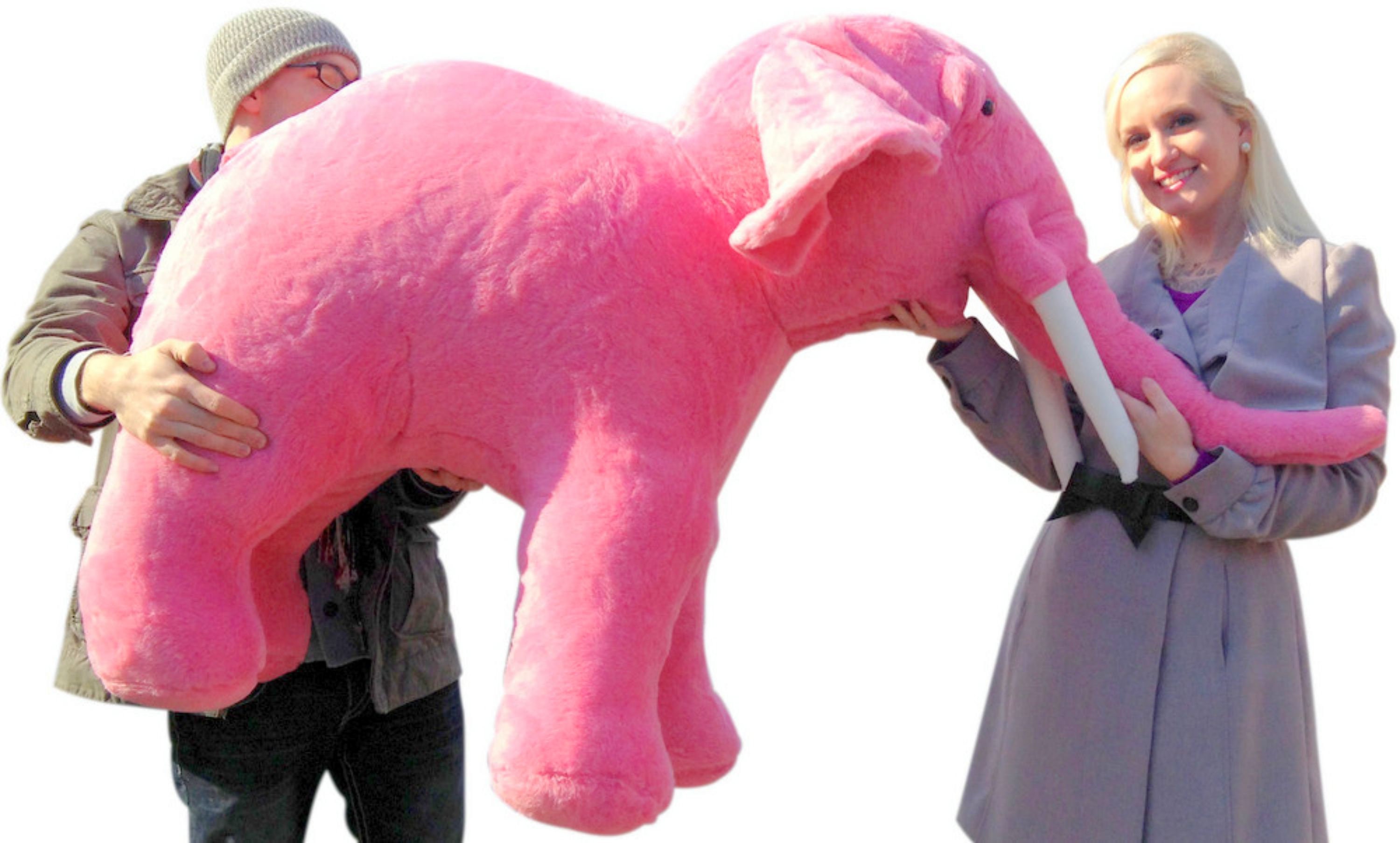 American Made Giant Stuffed Pink Elephant Huge 54 Inches Long - Etsy