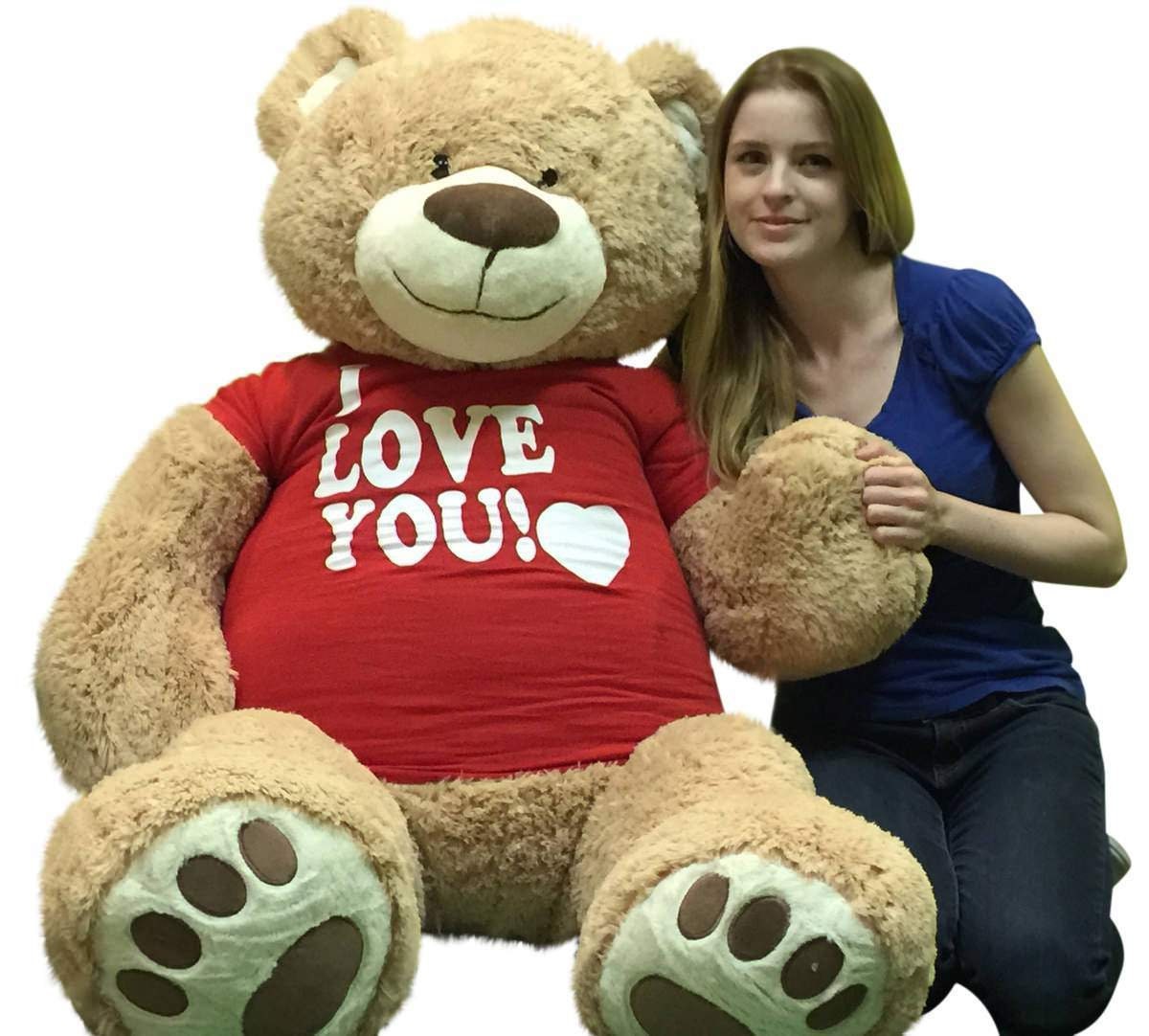 I Love You Giant 5 Foot Teddy Bear Soft 60 Inch Wears I Love - Etsy