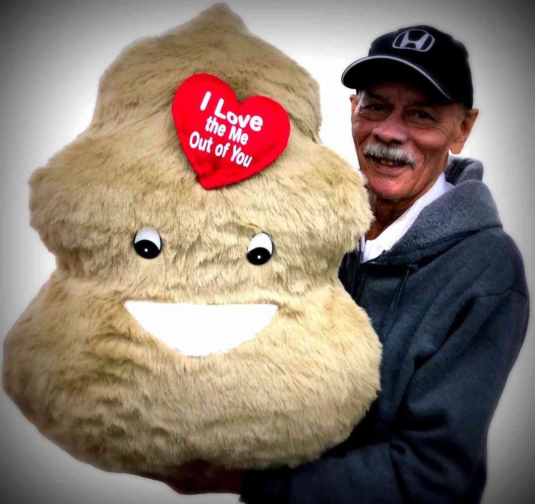 Poop Emoji Plush Huge Stuffed Plushie With Heart I Love the Me Out of ...