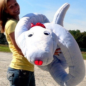 American Made Giant Stuffed Snake 18 Feet Long Big Plush Light Blue ...
