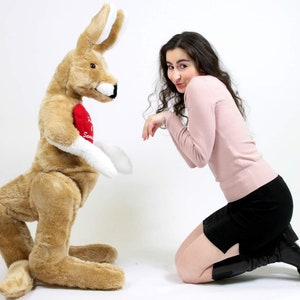Custom Personalized Giant Stuffed Kangaroo 42 Inch Soft, Your Message ...