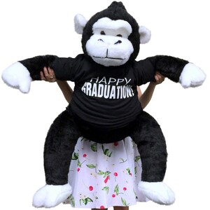 Happy Graduation Giant Stuffed Gorilla 40 Inch Big Plush Soft Plush ...