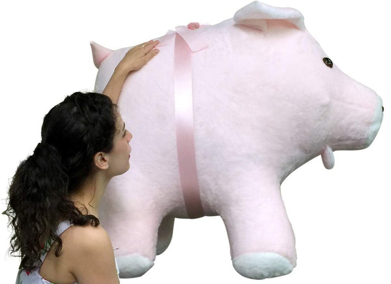 American Made Giant Stuffed Pig 40 Inches Pink Color Soft Made - Etsy