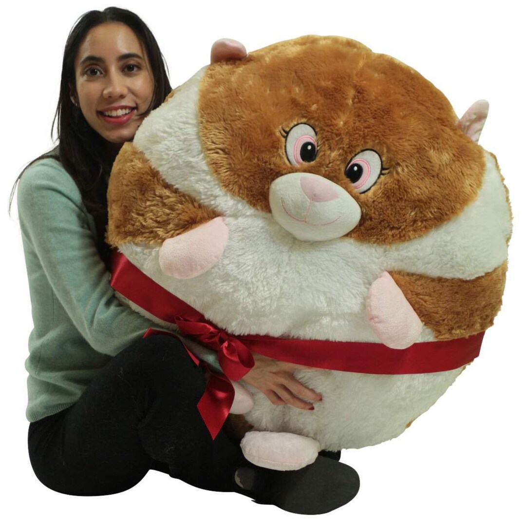 Giant Stuffed Hamster Puff Ball Fun Huge Soft 30 Inches Extra Large ...