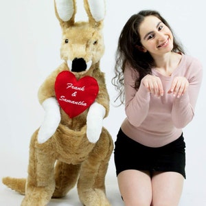 Custom Personalized Giant Stuffed Kangaroo 42 Inch Soft, Your Message ...