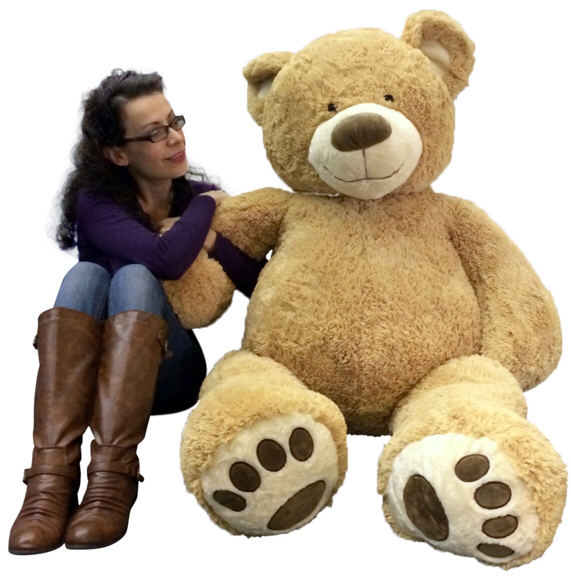 5 Foot Very Big Smiling Teddy Bear Soft With Bigfoot Paws - Etsy