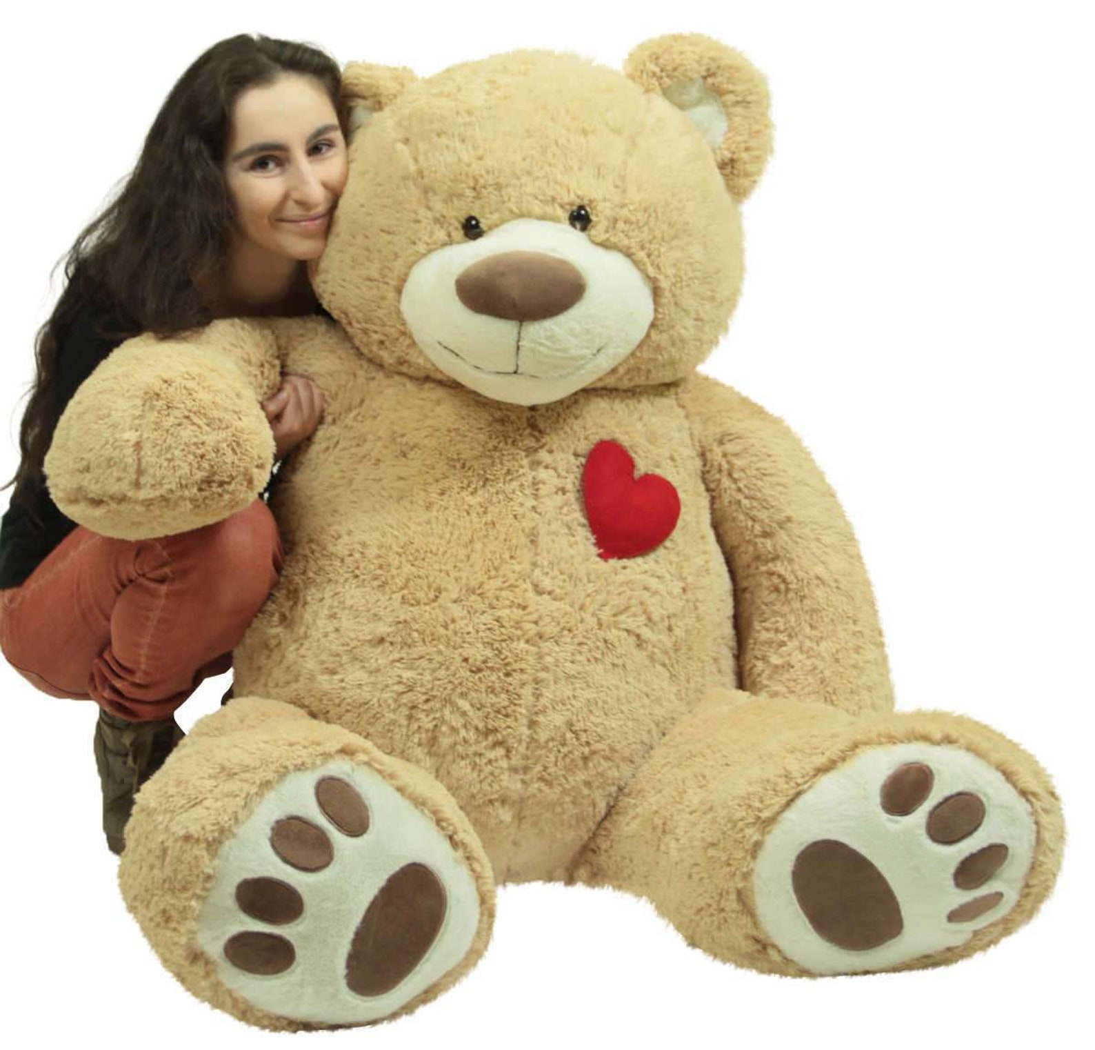 Giant 5 Foot Teddy Bear 60 Inch Soft Plush Animal Heart on - Etsy