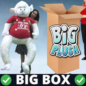 American Made 6 Foot Giant Stuffed White Gorilla Hunky Chunky Love ...