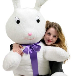 American Made Giant Stuffed Bunny 60 Inch Soft Big Plush 5 Foot Rabbit ...