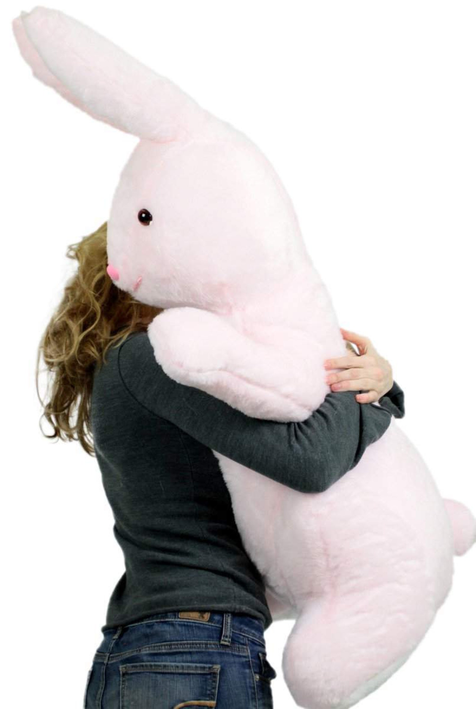 American Made Giant Stuffed Bunny Pink Soft 42 Inch Big Plush - Etsy
