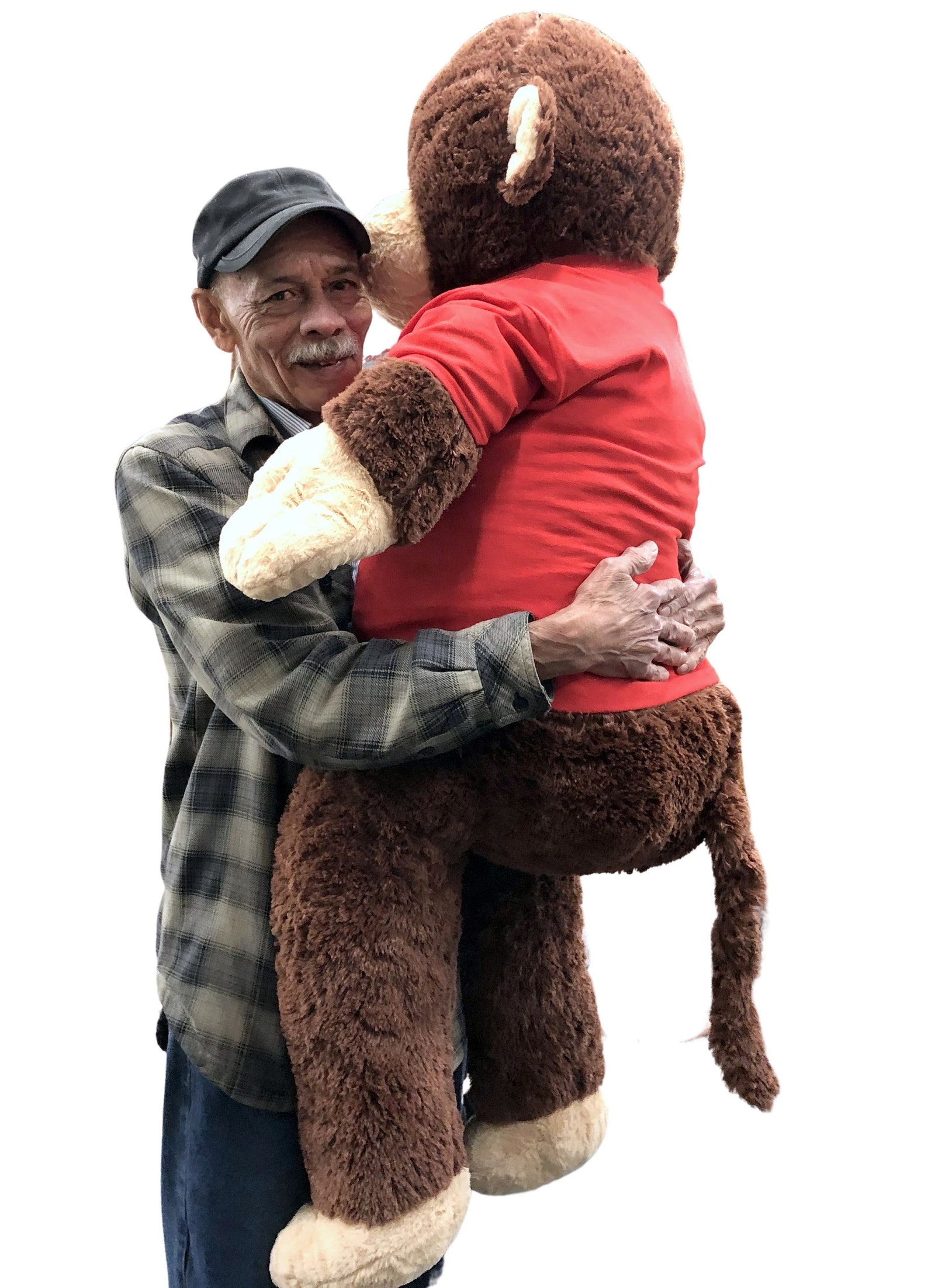 Giant Stuffed Monkey Wears Removable T-shirt I Love You - Etsy