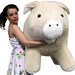 American Made Giant Stuffed Pig 40 Inch Brown Soft Plush Hog - Etsy