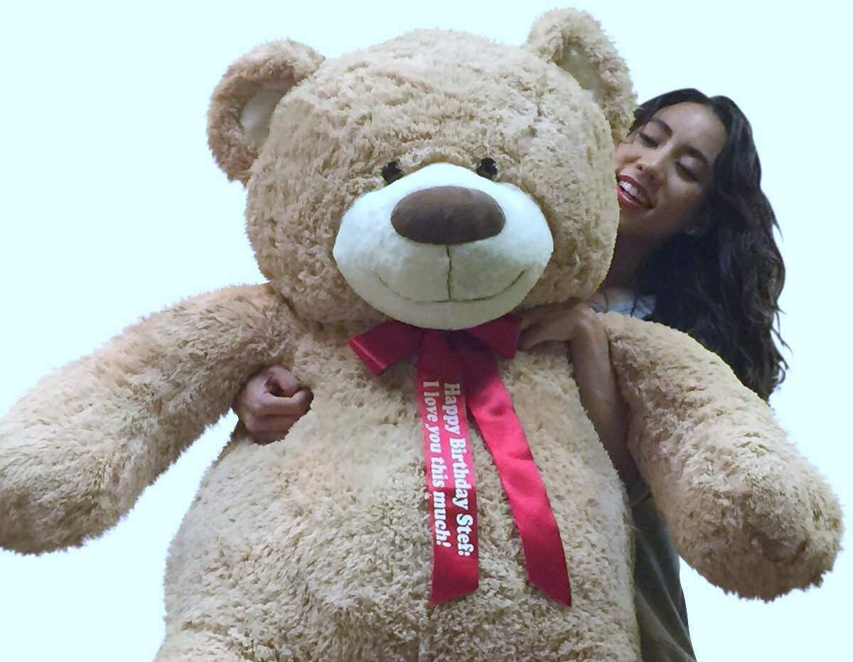 Personalized Big Plush Giant Teddy Bear Five Feet Tall Tan - Etsy