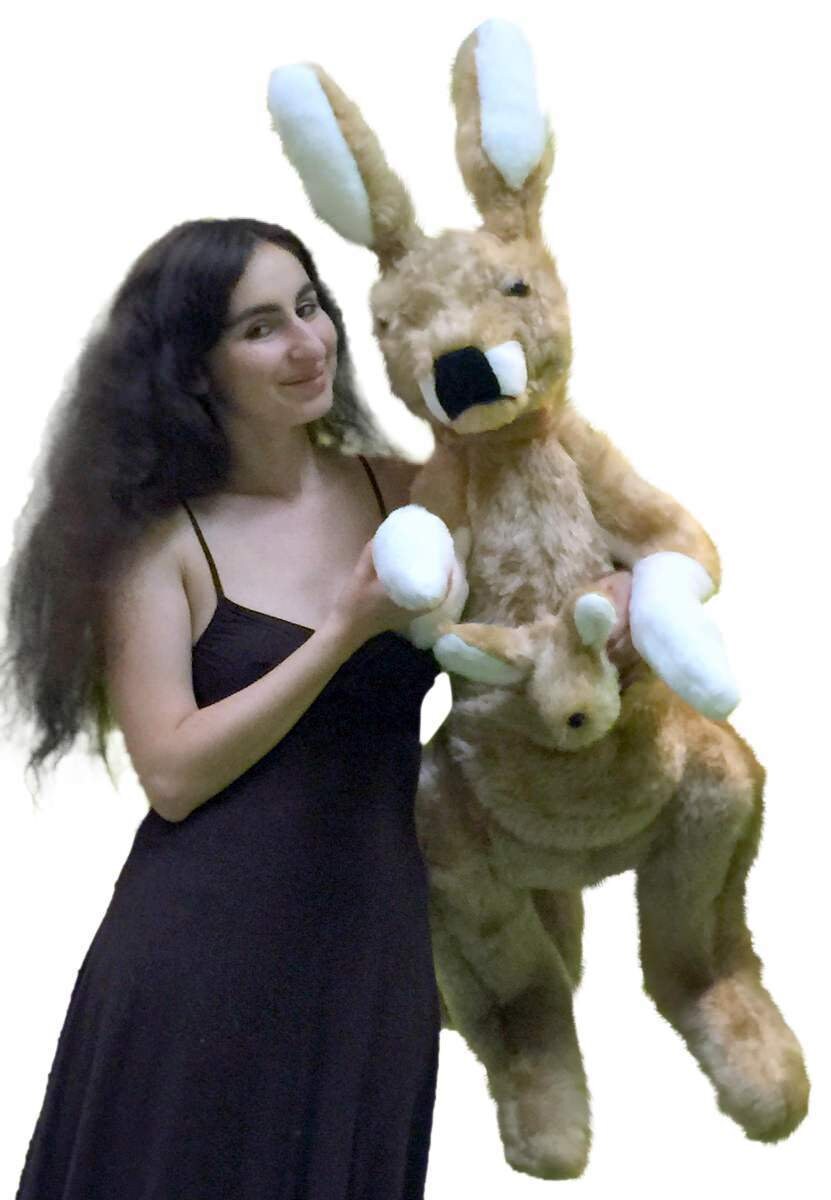 American Made Big Stuffed Kangaroo 42 Inches Tall With Baby in | Etsy