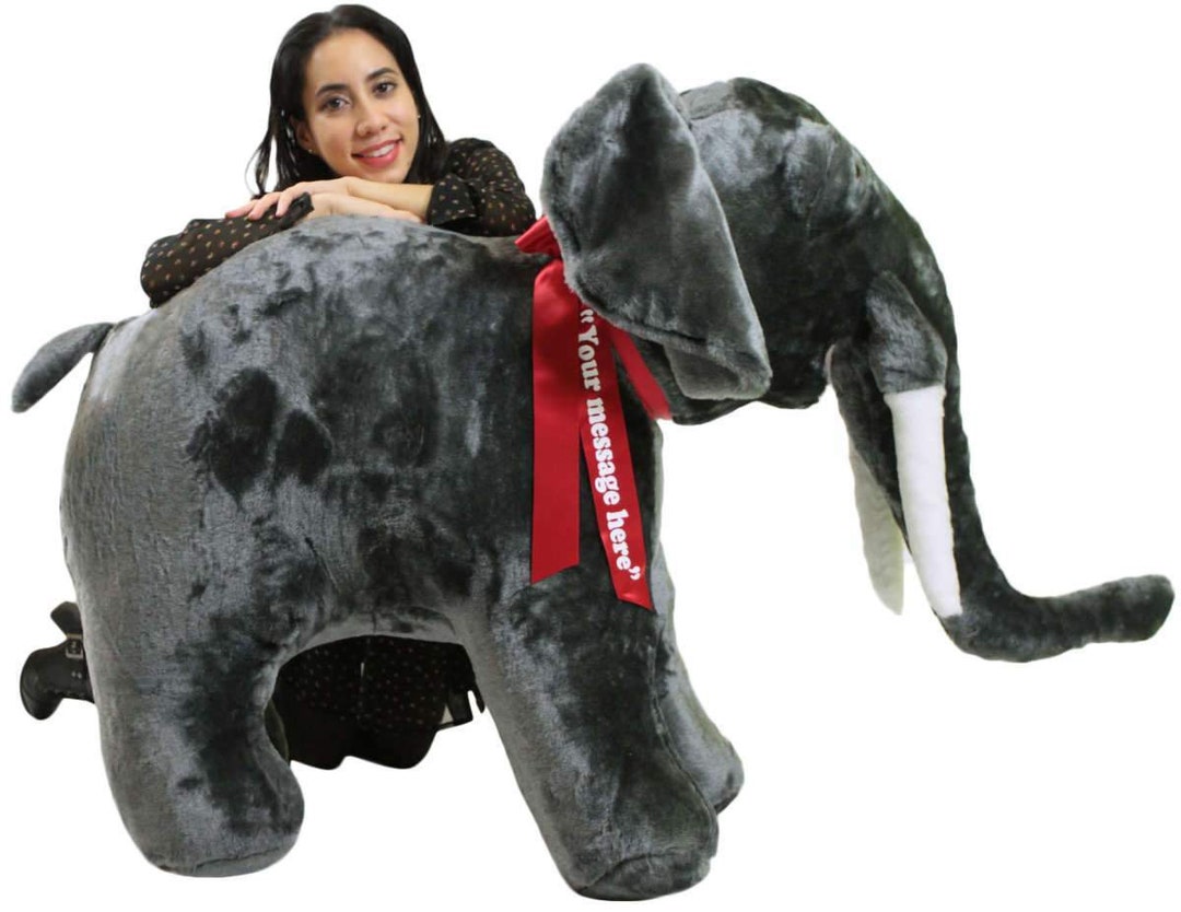 Personalized Giant Stuffed Elephant 48 Inch Soft American Made Big ...
