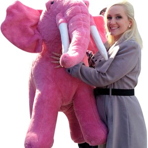 American Made Giant Stuffed Pink Elephant Huge 54 Inches Long - Etsy