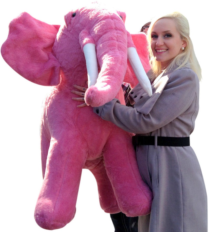 American Made Giant Stuffed Pink Elephant Huge 54 Inches Long - Etsy