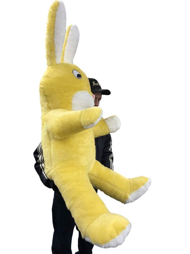 American Made Giant Stuffed Yellow Bunny 60 Inch Soft Big Plush Rabbit ...