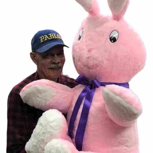 5ft Giant Stuffed Bunny in Big Box Fully Stuffed & Ready to Hug Made in ...