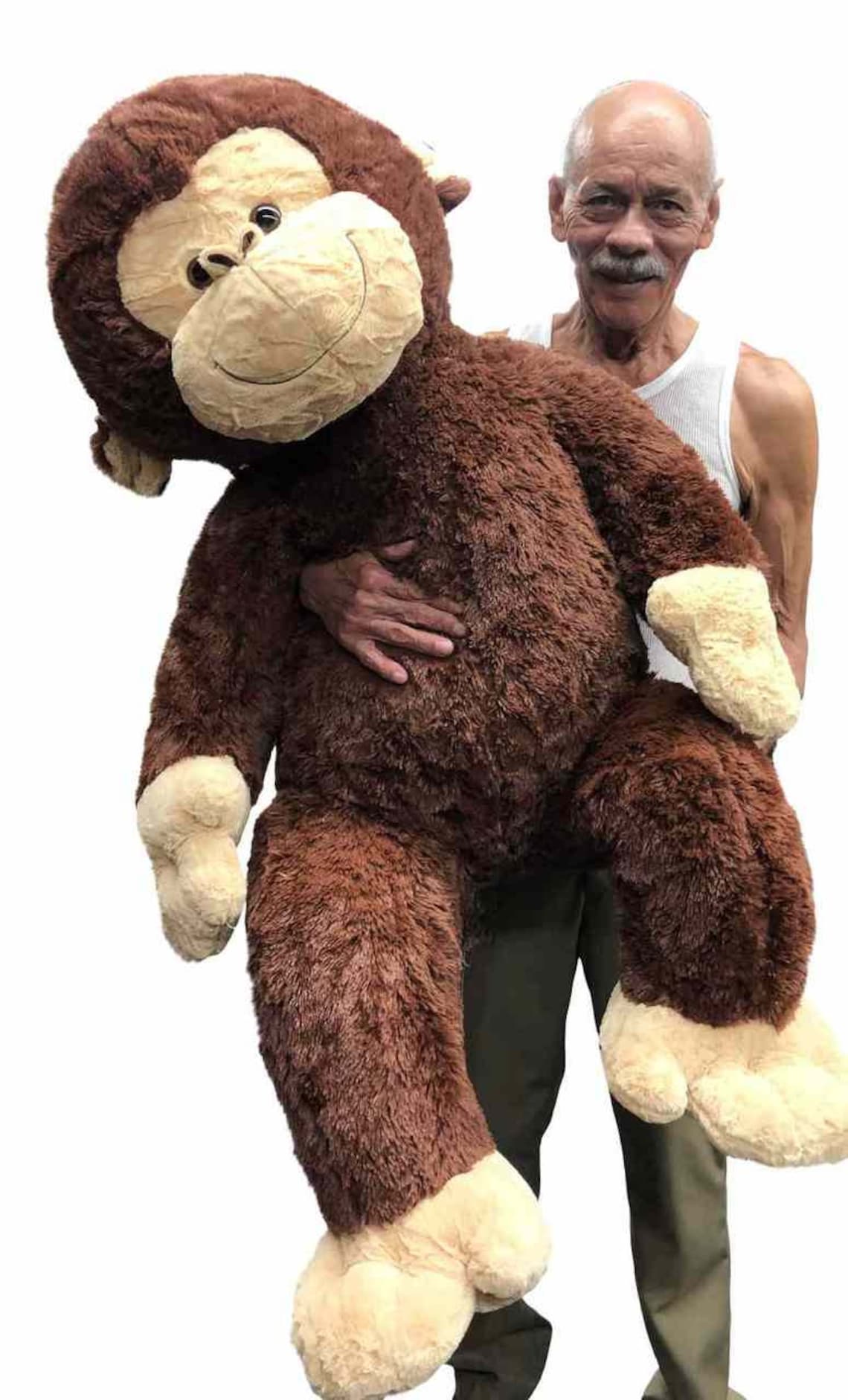 Big Plush® Giant Stuffed Monkey 4 Feet Tall Soft Brown Large | Etsy