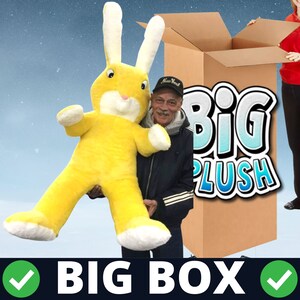 American Made Giant Stuffed Yellow Bunny 60 Inch Soft Big Plush Rabbit ...