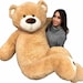 Big Plush Giant 6 Foot Teddy Bear Six Feet Tall 72 Inches 183 Cm Tan ...