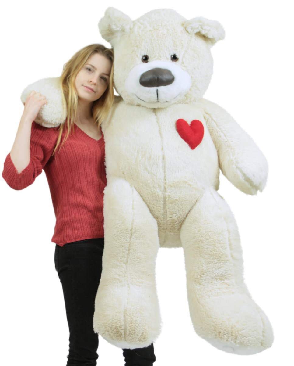 Valentine's Day Giant Teddy Bear With Heart on Chest to Express Love, 5 ...