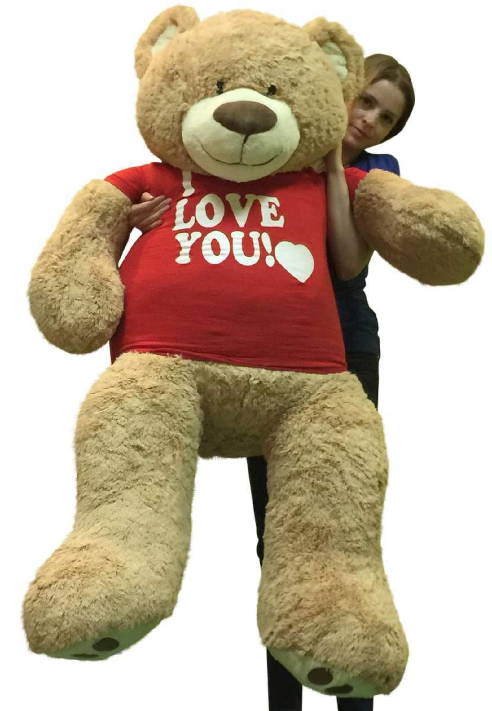 I Love You Giant 5 Foot Teddy Bear Soft 60 Inch Wears I Love - Etsy
