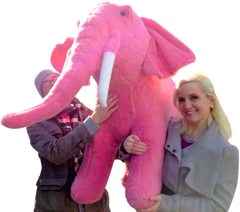 American Made Giant Stuffed Pink Elephant Huge 54 Inches Long - Etsy