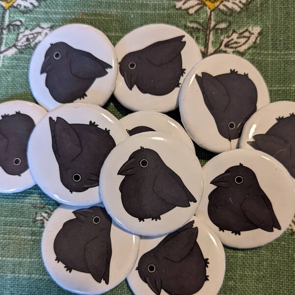Crow Button - Etsy
