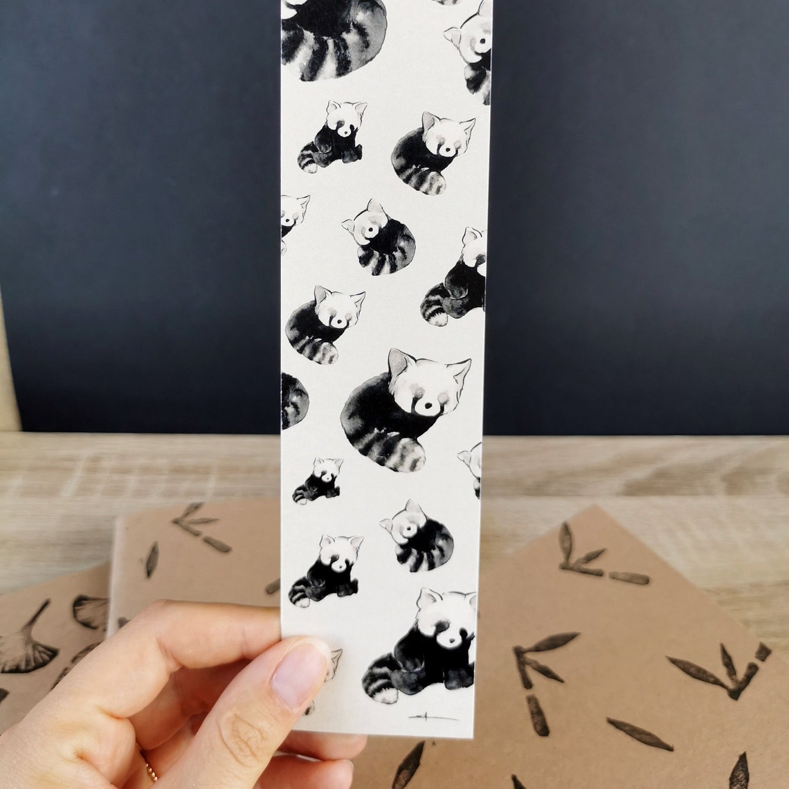 Marque-page Panda-roux Papier épais texturé | Etsy