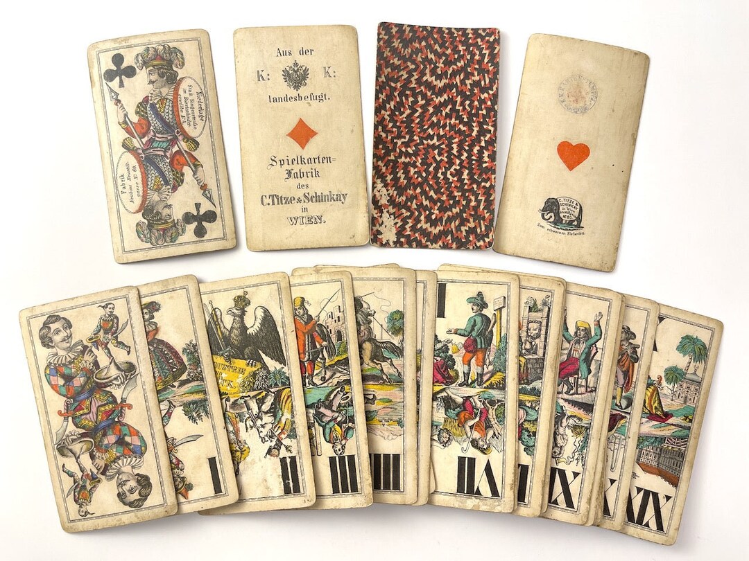 C.1885 Austrian Tarock Tarot Titze & Schinkay 53/54 Vienna - Etsy