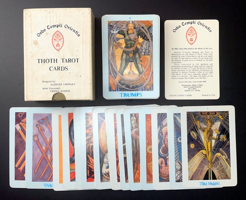 1970 Aleister Crowley Thoth Tarot - Etsy