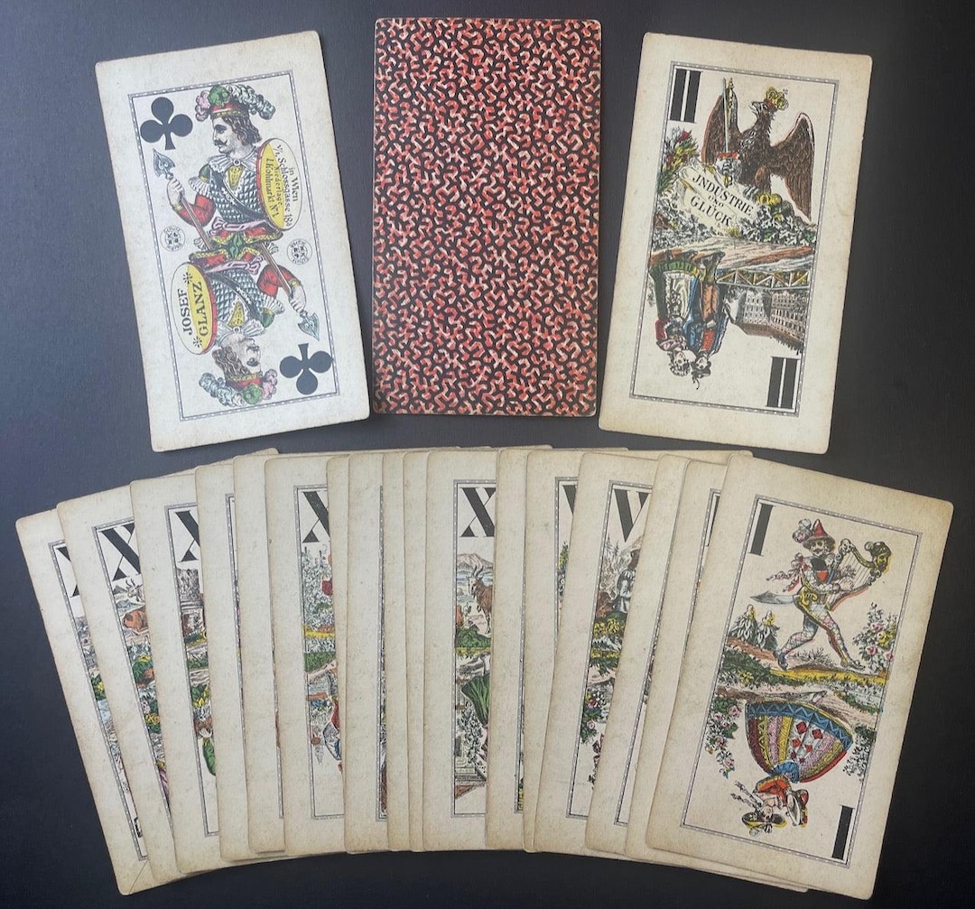 C.1885 Austrian Tarock Tarot Josef Glanz 54/54 Vienna - Etsy