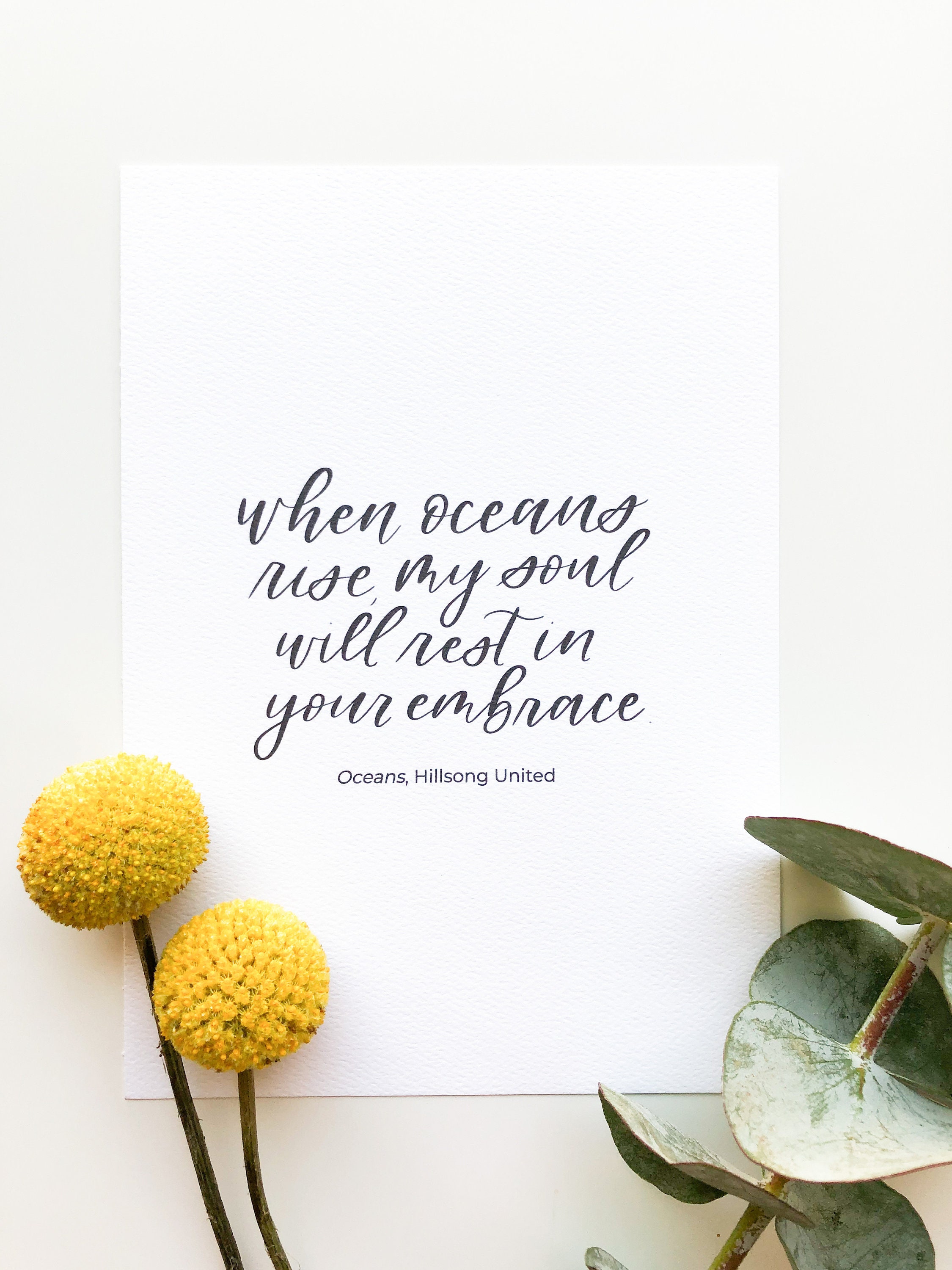 5x7 Calligraphy Bible Verse/worship Song Lyric Prints, Calligraphy ...