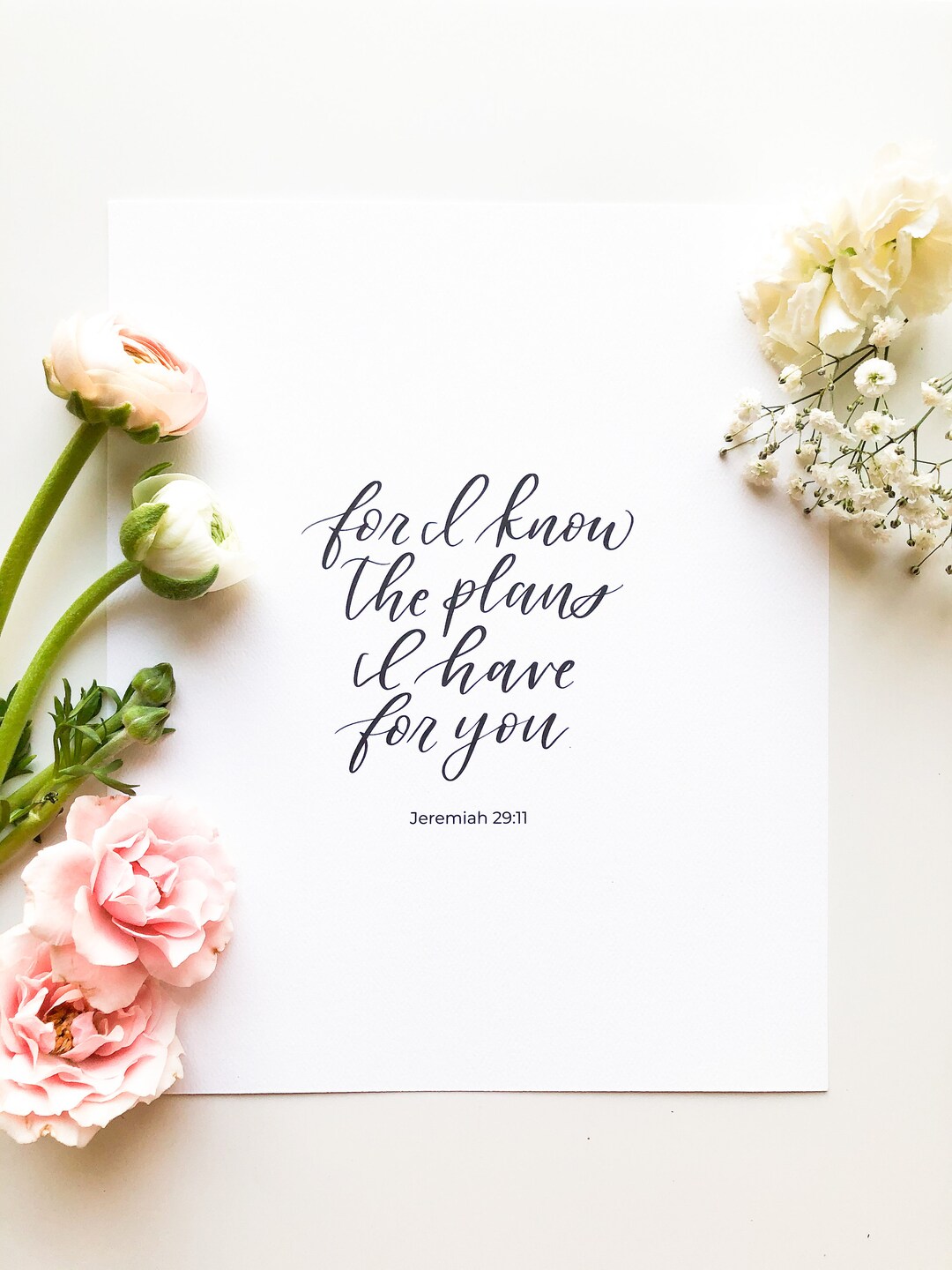 8x10 Calligraphy Prints, Calligraphy Bible Verse Prints, Calligraphy ...