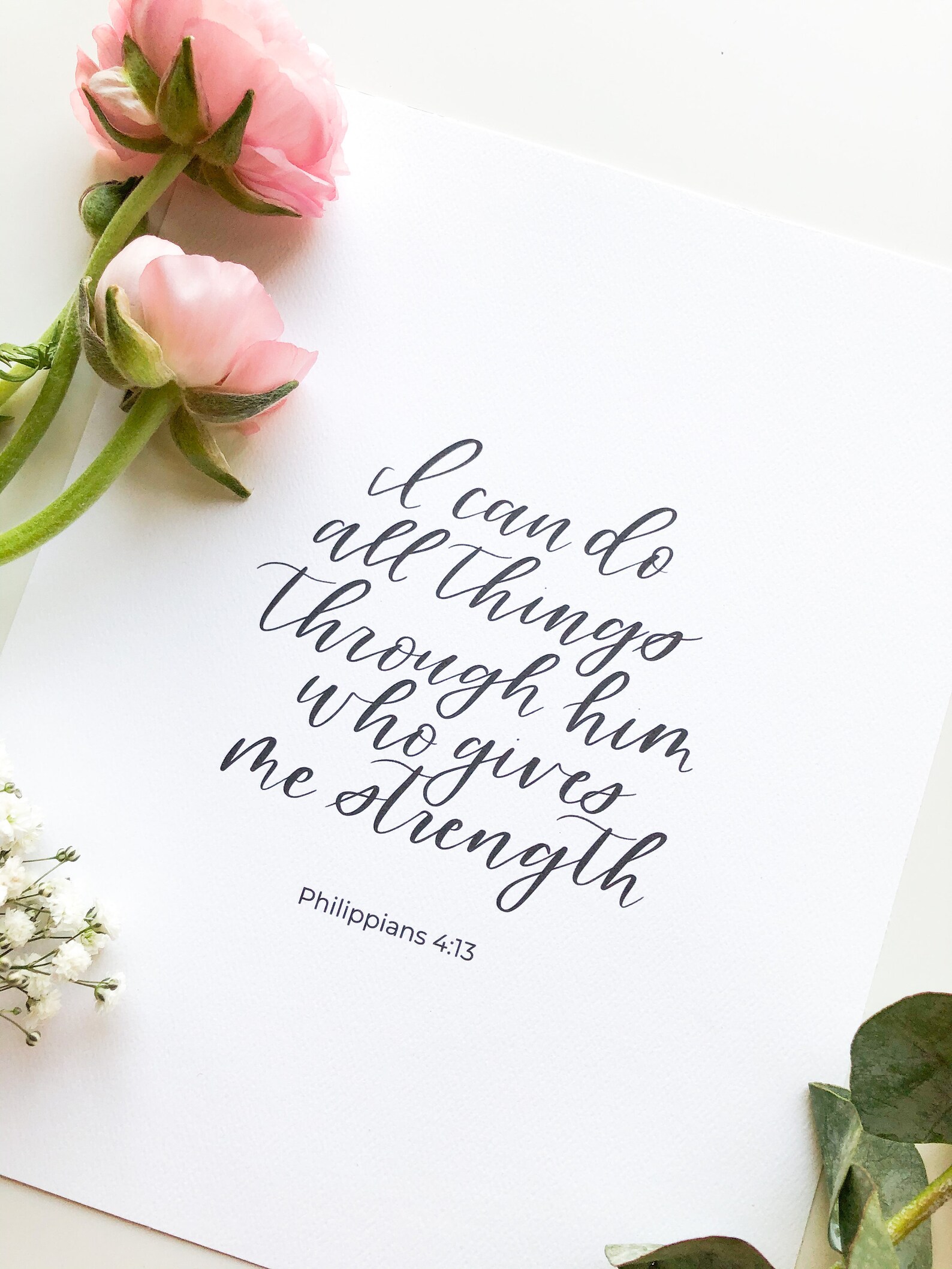 8x10 Calligraphy Prints Calligraphy Bible Verse Prints - Etsy France