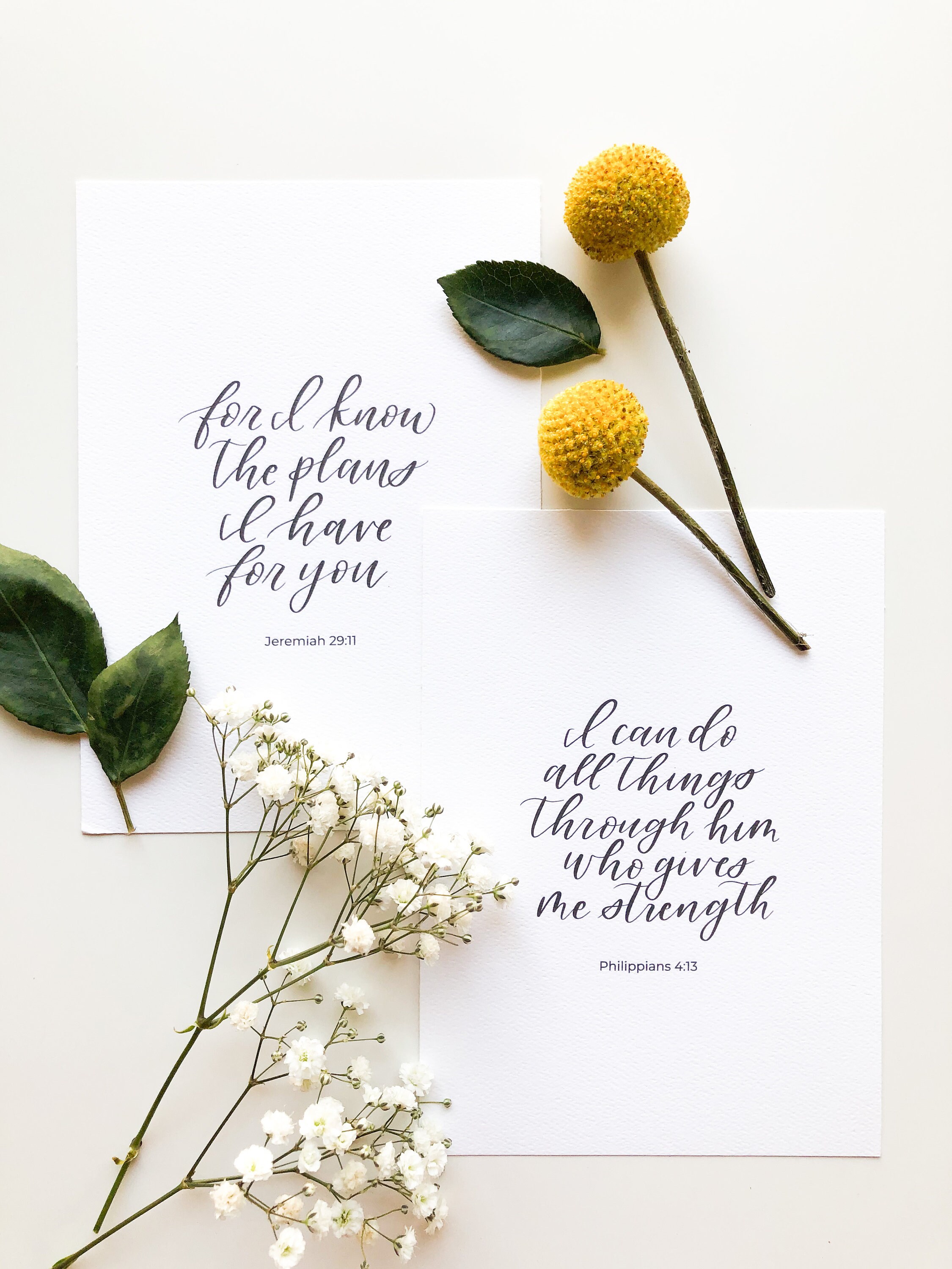 5x7 Calligraphy Bible Verse/worship Song Lyric Prints, Calligraphy ...