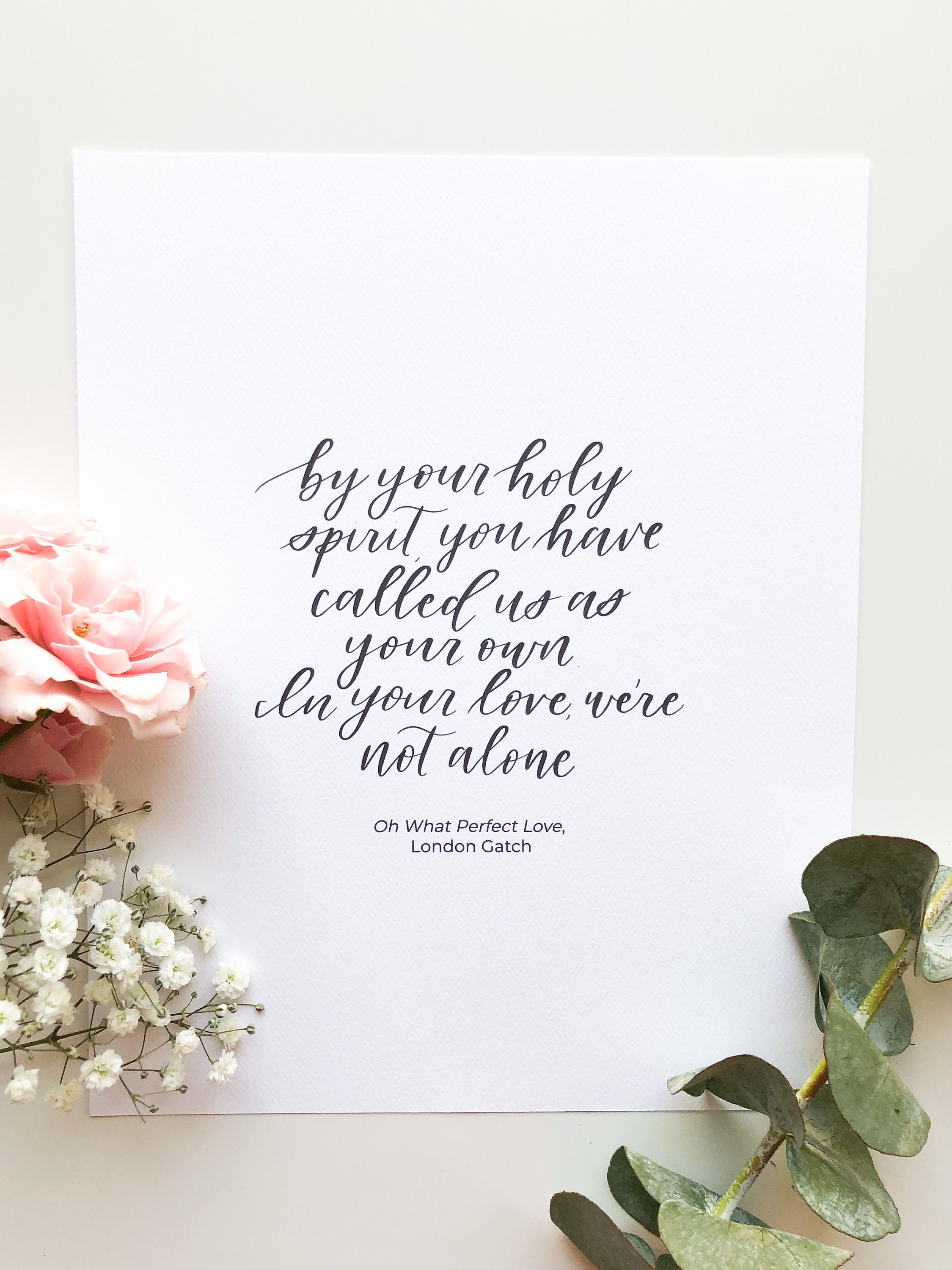 8x10 Calligraphy Prints, Calligraphy Bible Verse Prints, Calligraphy ...