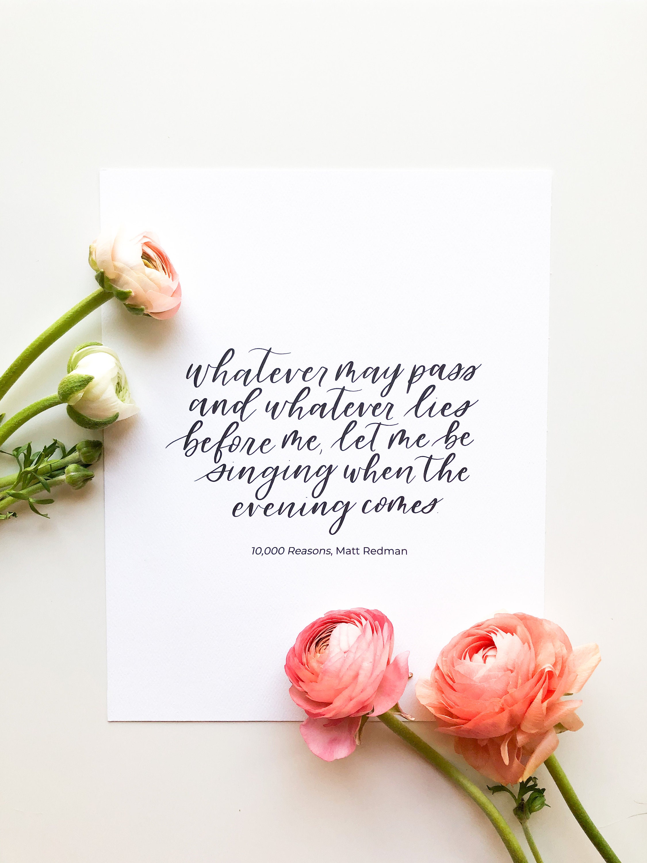 8x10 Calligraphy Prints, Calligraphy Bible Verse Prints, Calligraphy ...