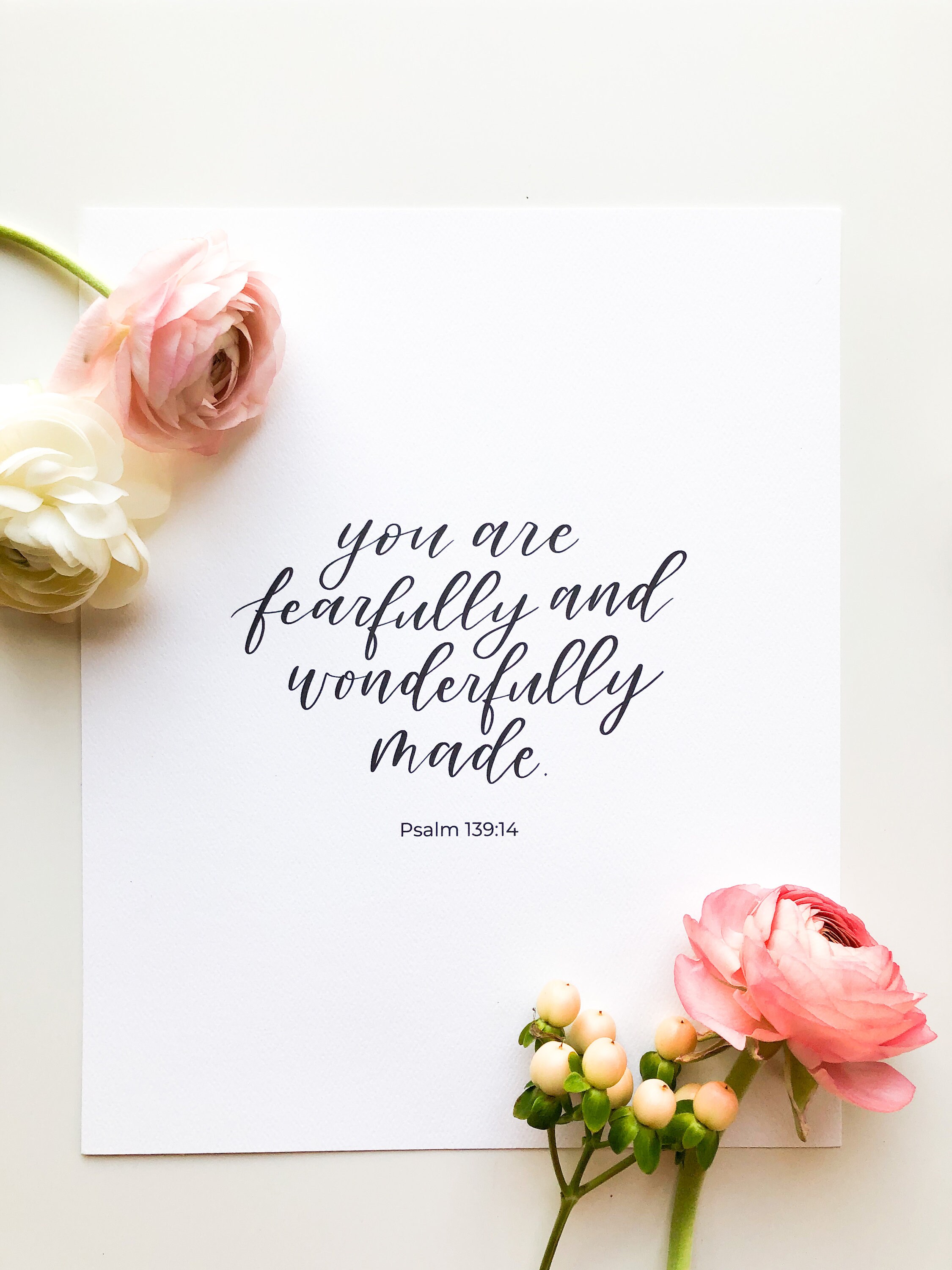 8x10 Calligraphy Prints, Calligraphy Bible Verse Prints, Calligraphy ...