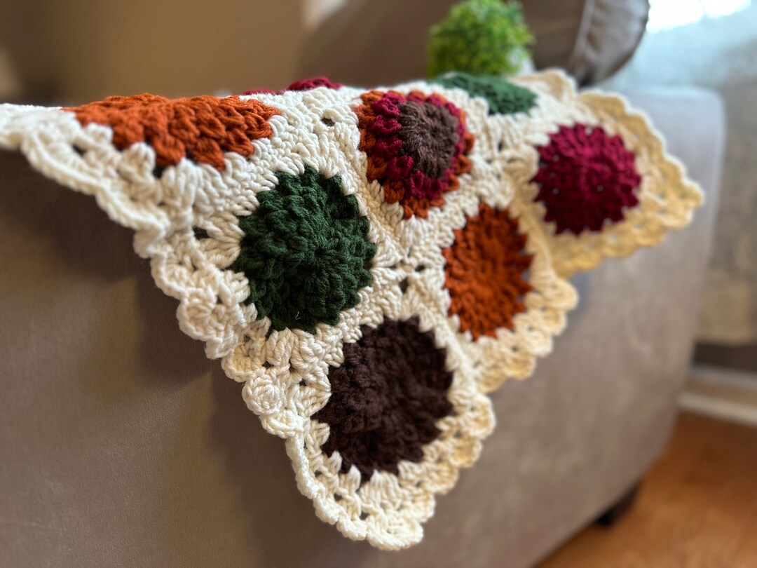 Sunburst Crochet Mini Baby Blanket Mini Snuggle Blanketbaby Blanket - Etsy