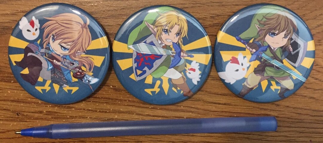 Legend of Zelda Button (pins) - 2.25 in - Breath of the Wild - Etsy